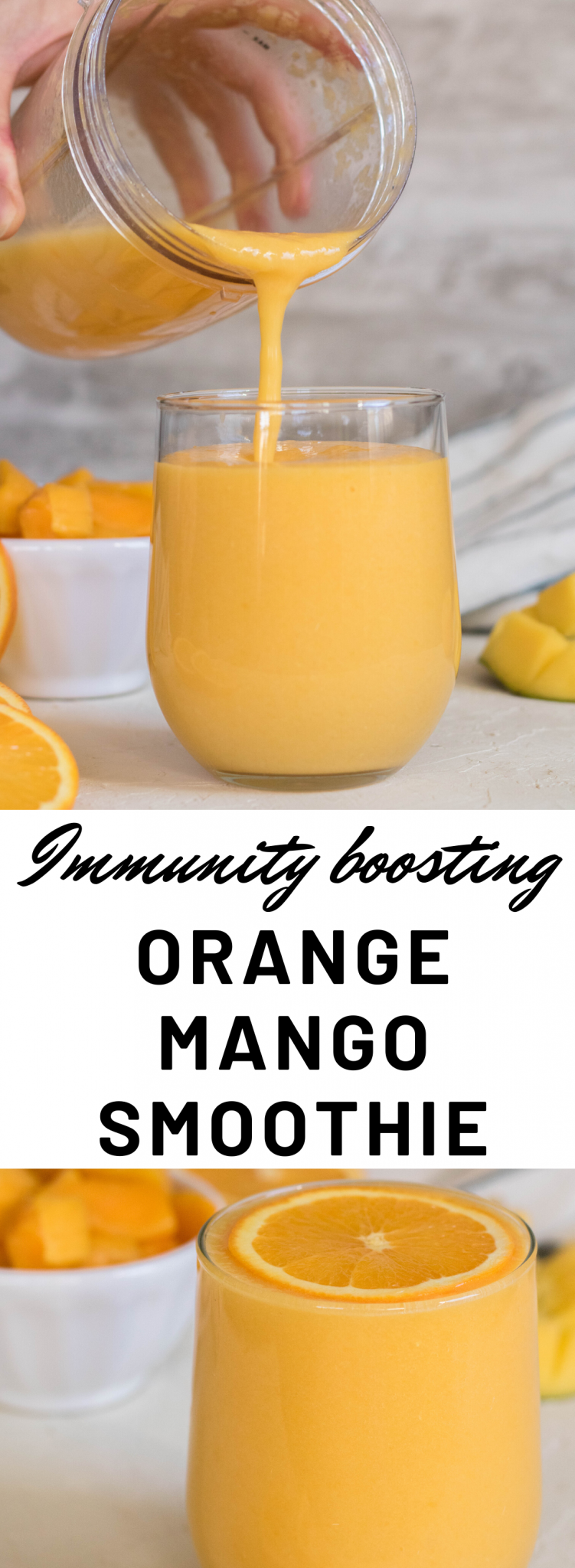 Immune boosting orange mango smoothie - Lifestyle of a Foodie