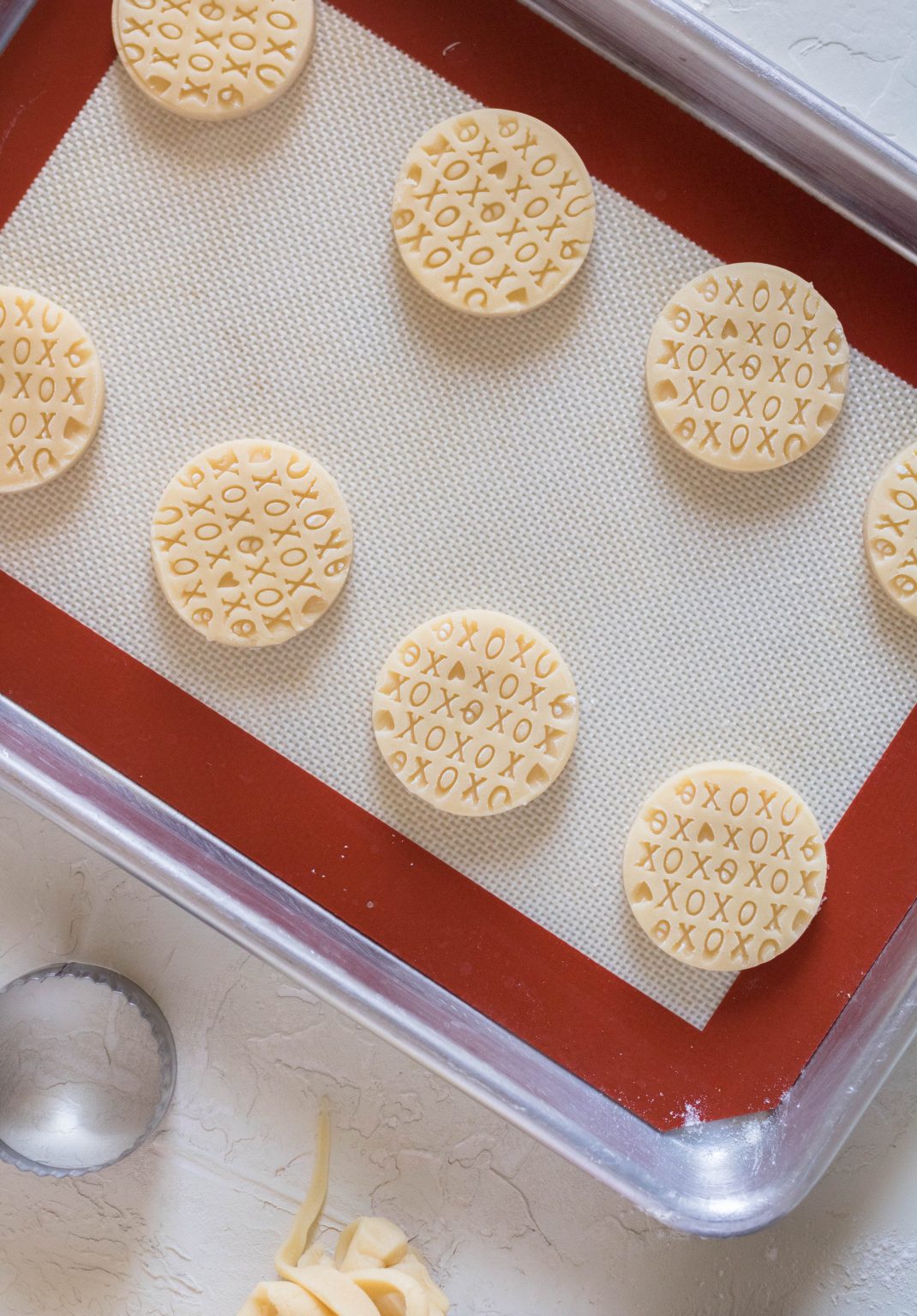 Valentine's day stamped shortbread cookies - Lifestyle of a Foodie