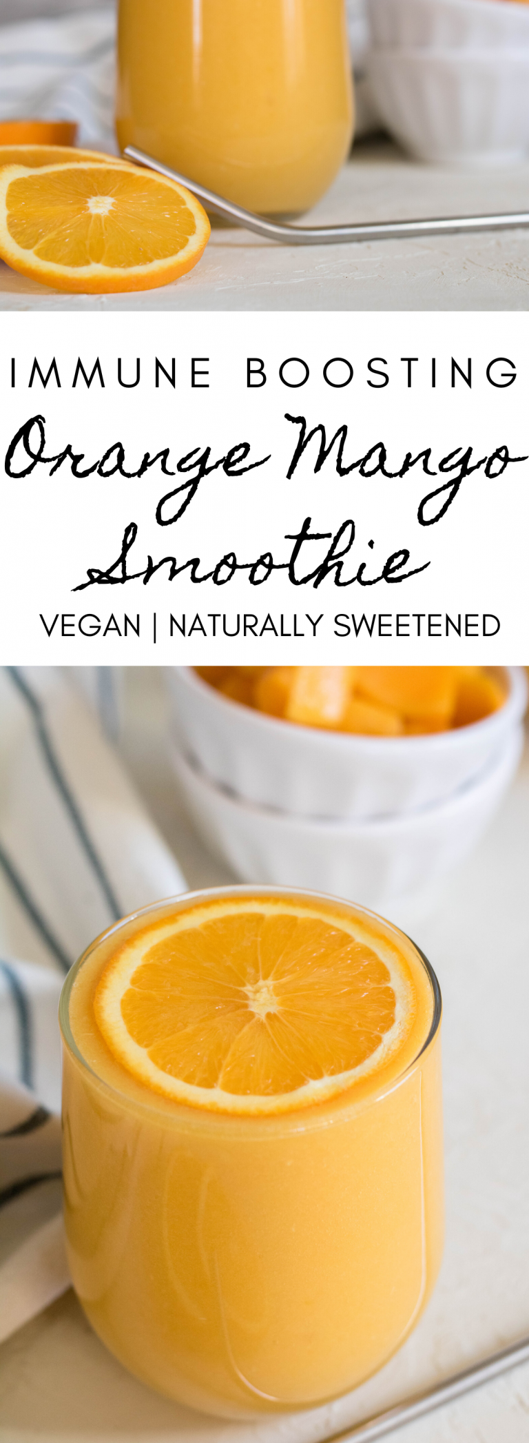 Immune boosting orange mango smoothie - Lifestyle of a Foodie