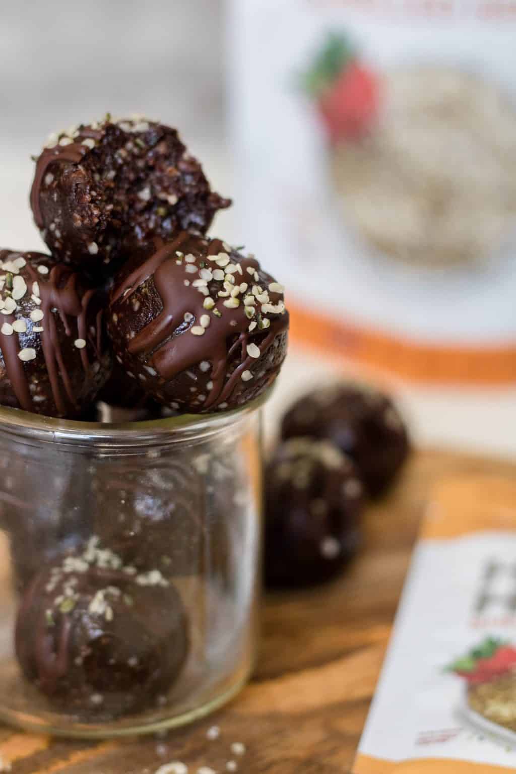 No-bake Coconut Balls with Raspberry Jam - Lifestyle of a Foodie