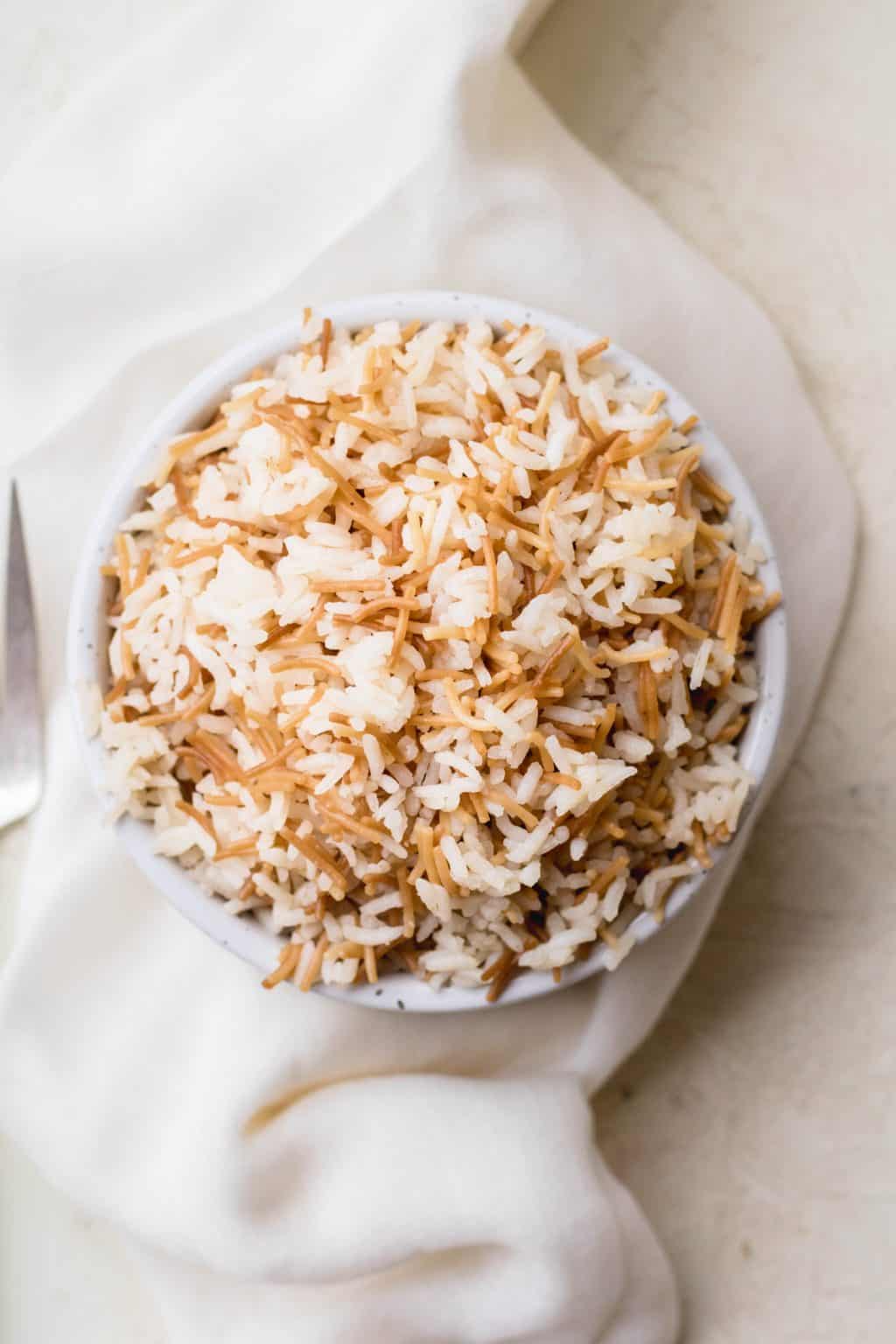 Lebanese rice pilaf with vermicelli and cinnamon - Lifestyle of a Foodie