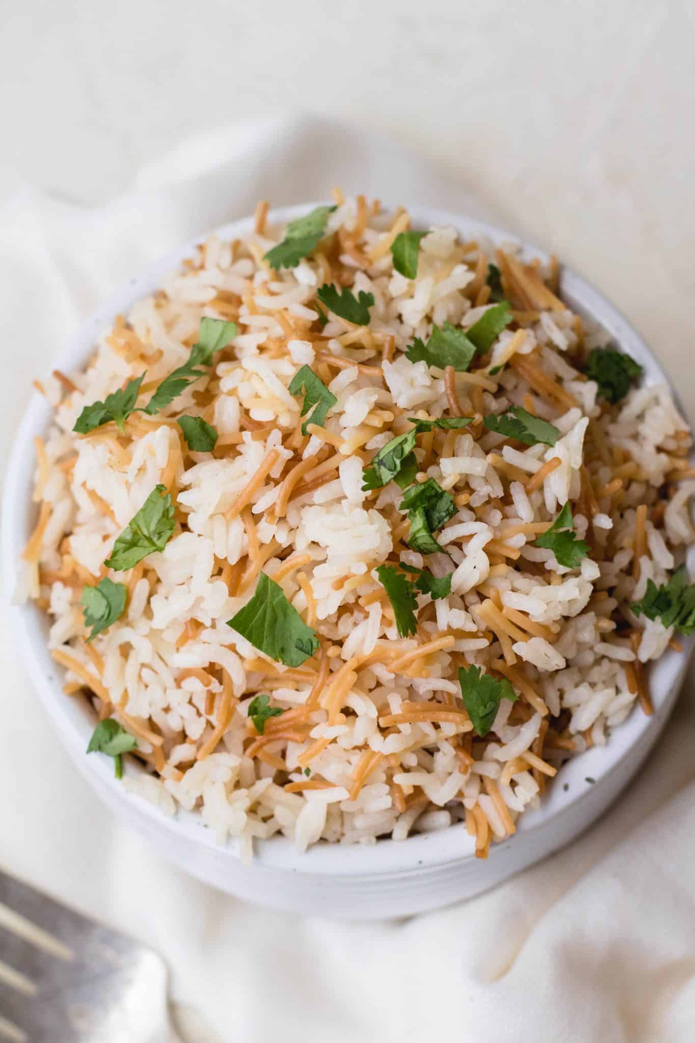 Lebanese rice pilaf with vermicelli and cinnamon - Lifestyle of a Foodie