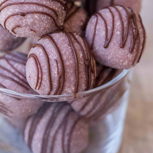 No-bake Coconut Balls with Raspberry Jam - Lifestyle of a Foodie