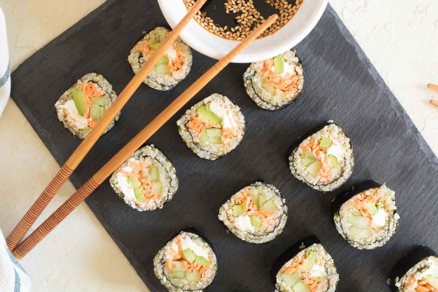Veggie quinoa sushi | how to - Lifestyle of a Foodie