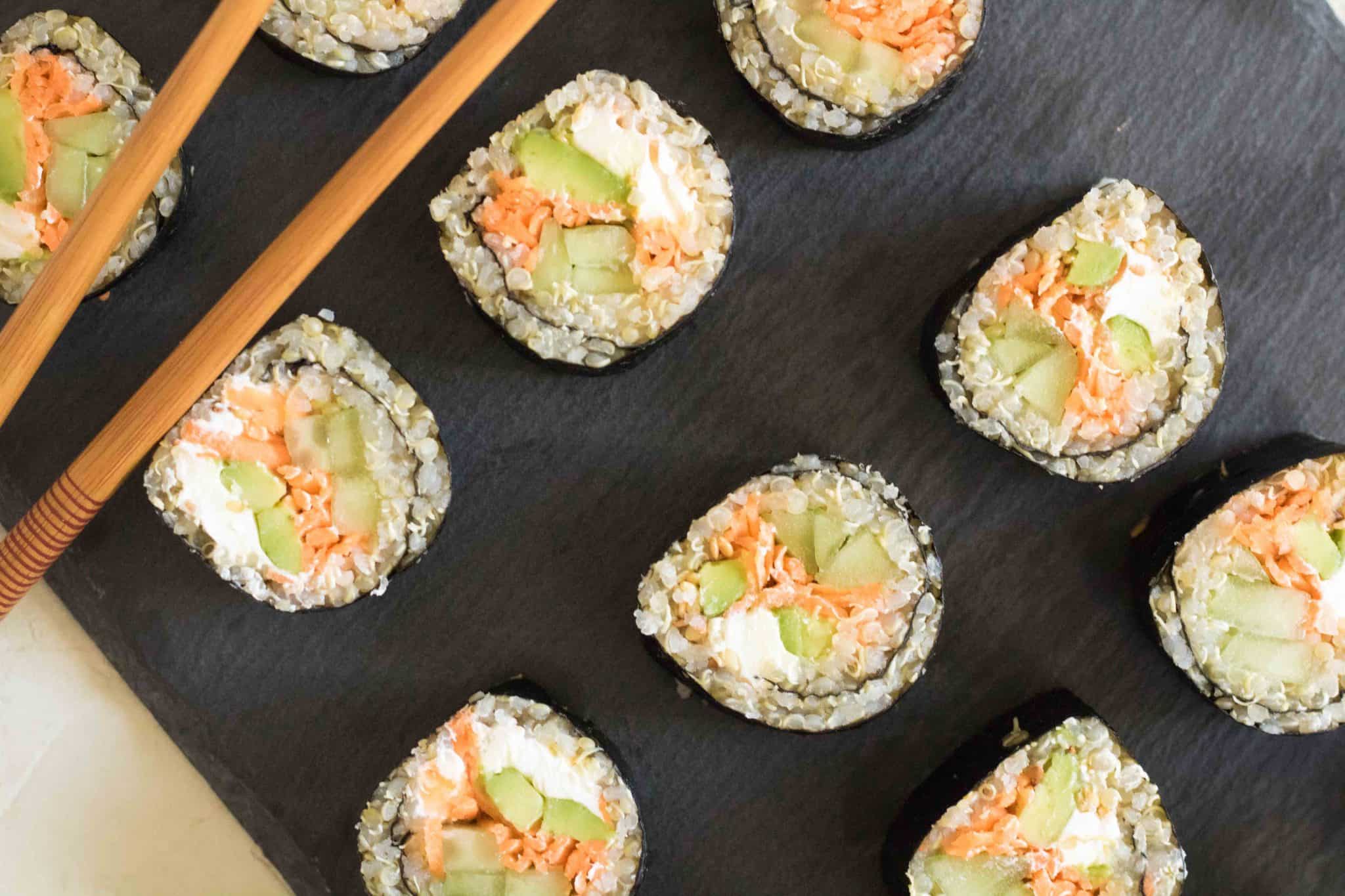 Veggie quinoa sushi | how to - Lifestyle of a Foodie
