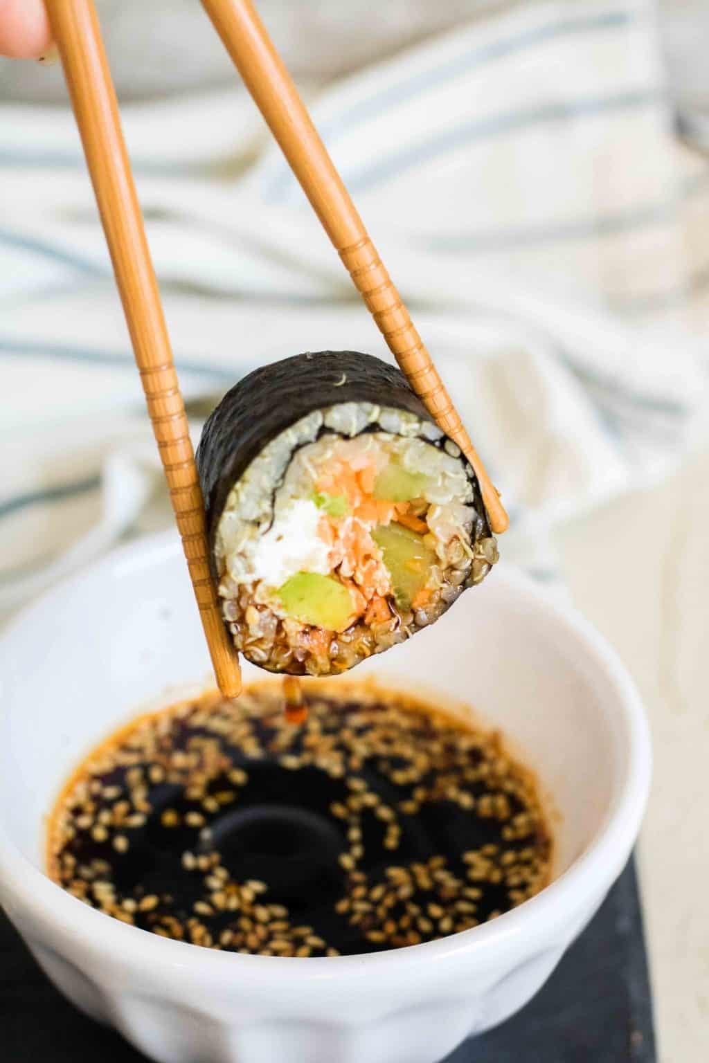 Veggie quinoa sushi | how to - Lifestyle of a Foodie