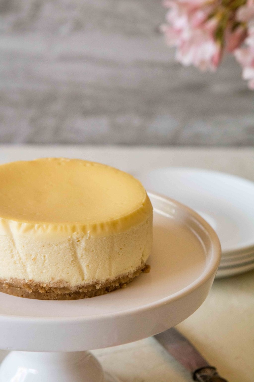 Easy 4-inch mini cheesecake recipe for one/two - Lifestyle of a Foodie