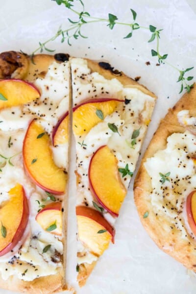 5- ingredient Nectarine Flatbread Appetizer - Lifestyle of a Foodie