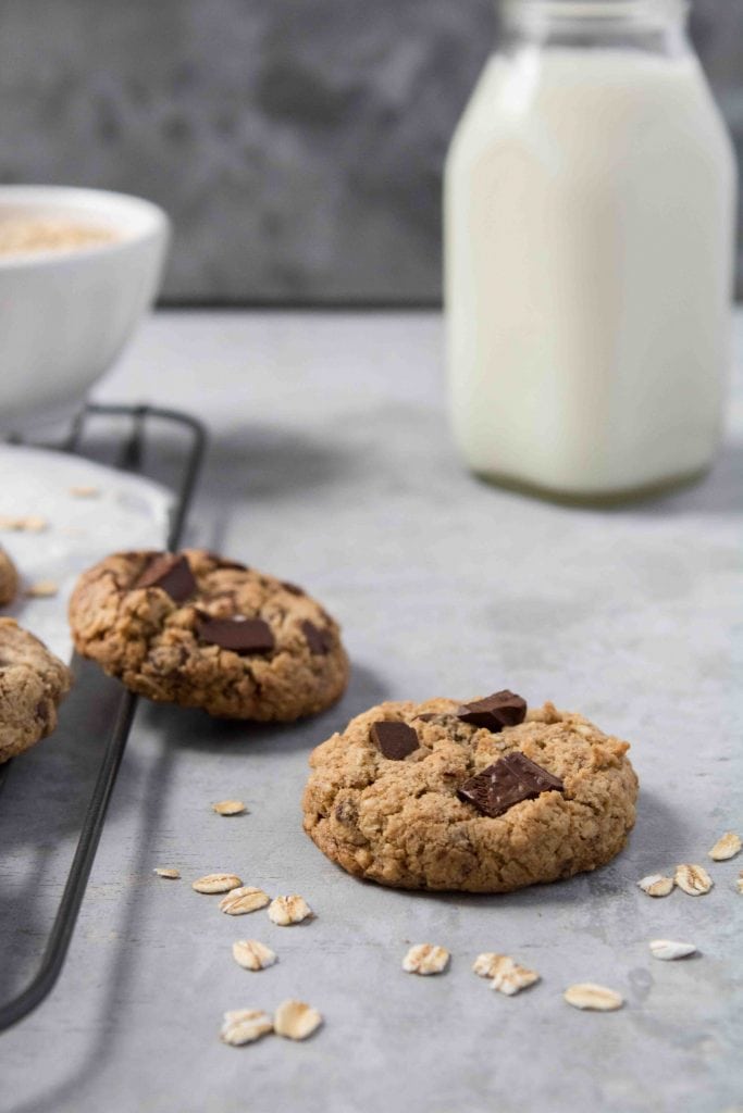 Soft & Chewy Chocolate Chip Oatmeal Cookies - Lifestyle of a Foodie