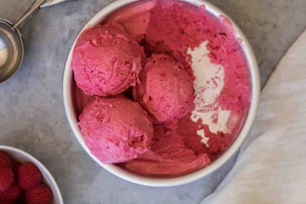 The Easiest 2-ingredient Raspberry Sorbet - Lifestyle of a Foodie