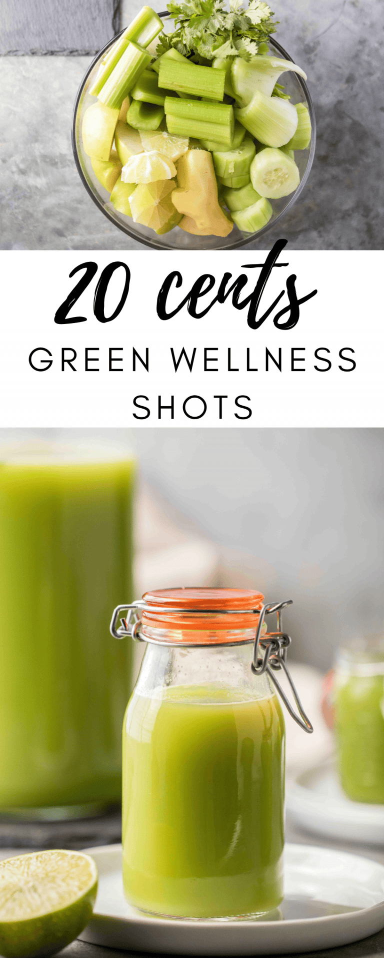 20 Cents healthy Green Shots at home! (no juicer) - Lifestyle of a Foodie