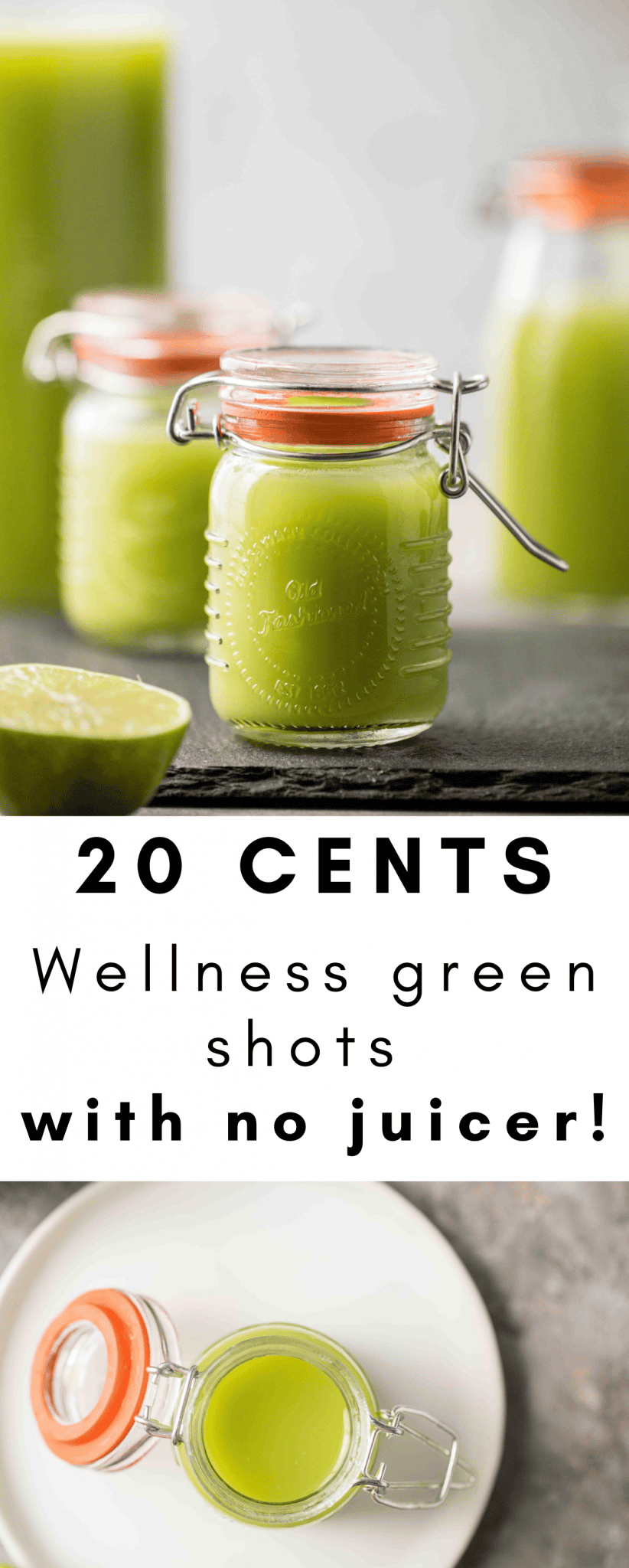 20 Cents healthy Green Shots at home! (no juicer) - Lifestyle of a Foodie
