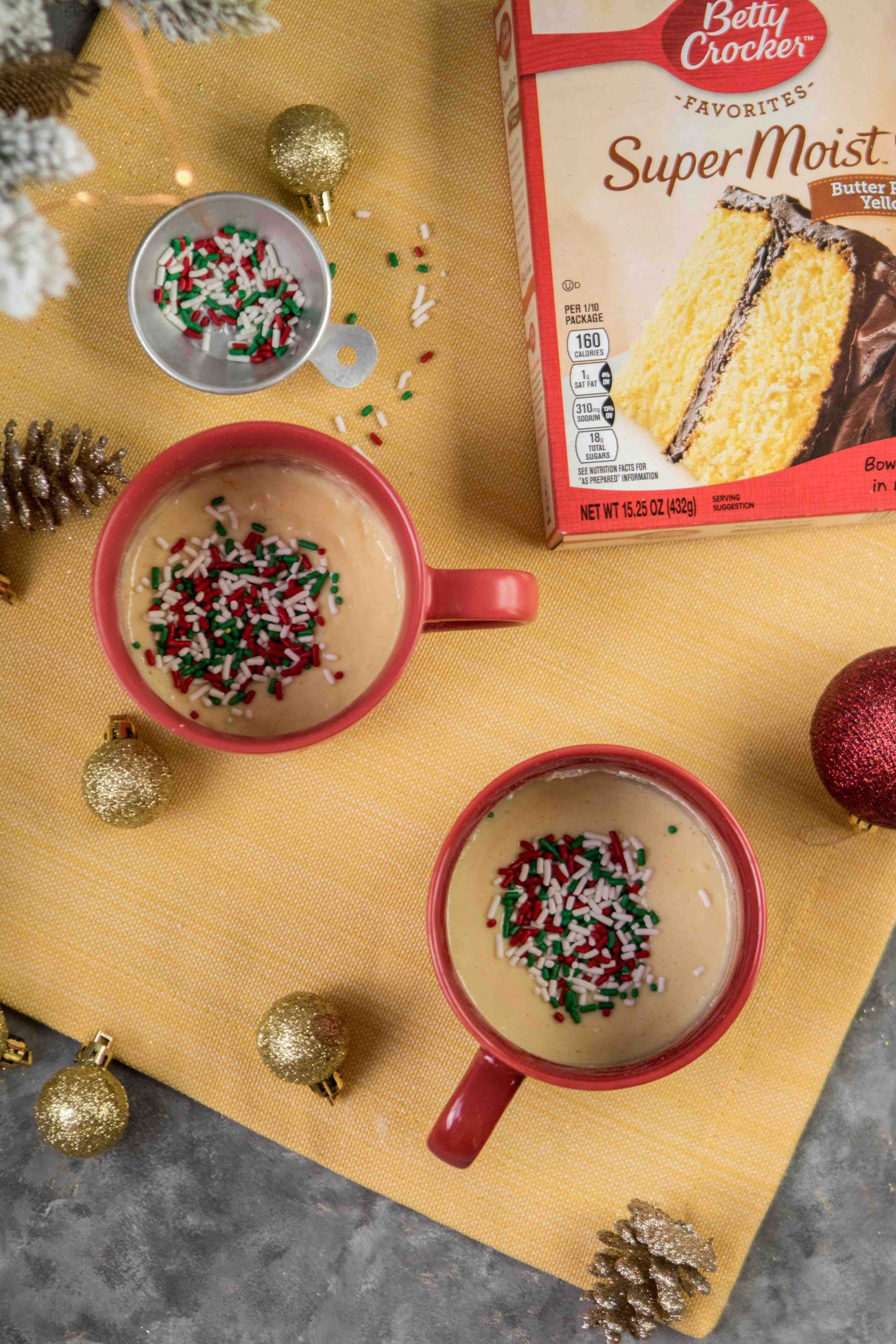 Easy Festive Christmas Cake Mix Mug Cake - Lifestyle of a Foodie