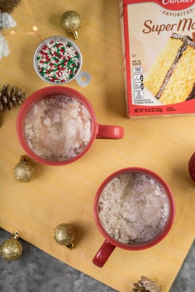 Easy Festive Christmas Cake Mix Mug Cake - Lifestyle of a Foodie