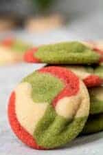 Festive Marbled Christmas Sugar cookie recipe - Lifestyle of a Foodie
