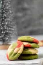 Festive Marbled Christmas Sugar cookie recipe - Lifestyle of a Foodie