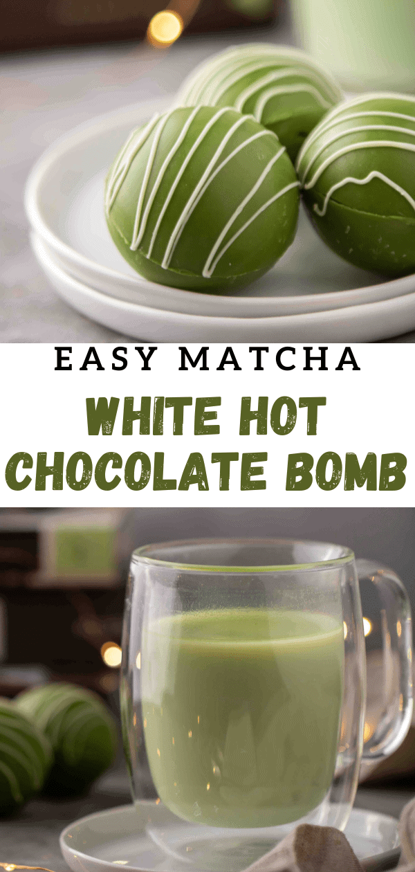 Cute Green Tea Matcha Hot Chocolate Bombs - Lifestyle of a Foodie