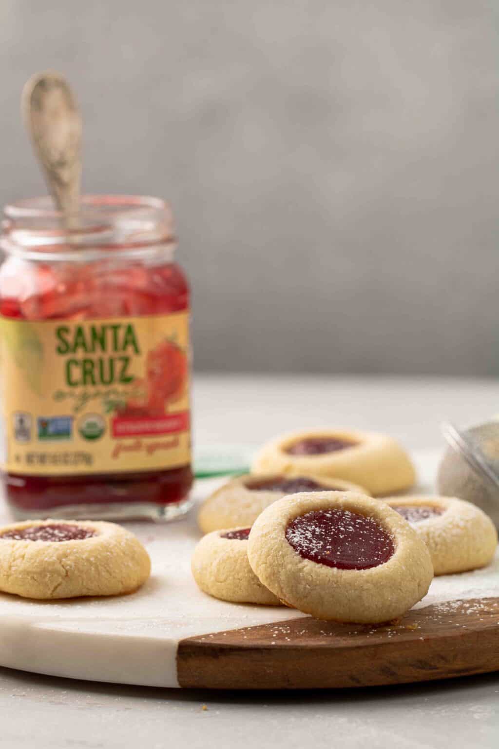 The Best Almond Thumbprint Cookies with Jam - Lifestyle of a Foodie