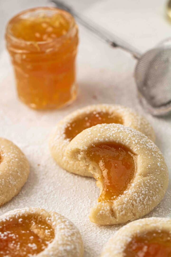 The Best Almond Thumbprint Cookies with Jam - Lifestyle of a Foodie