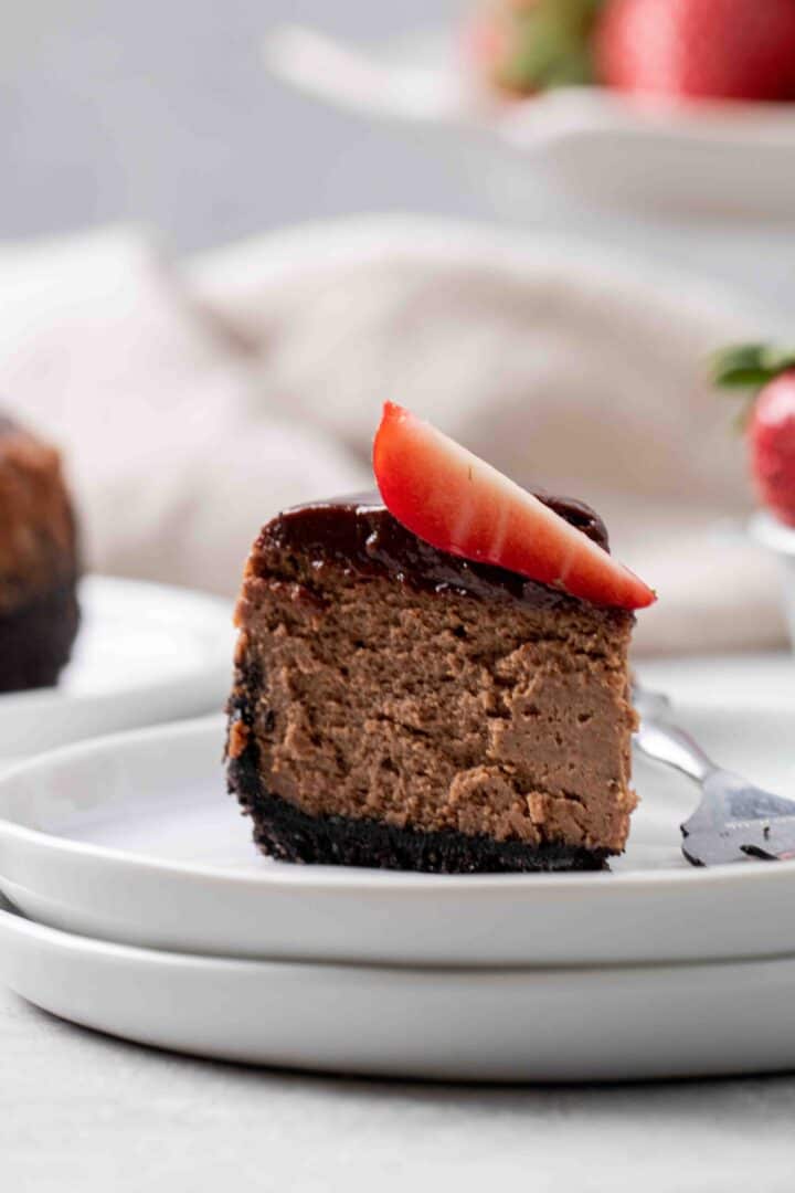 The creamiest chocolate cheesecake mini recipe! - Lifestyle of a Foodie