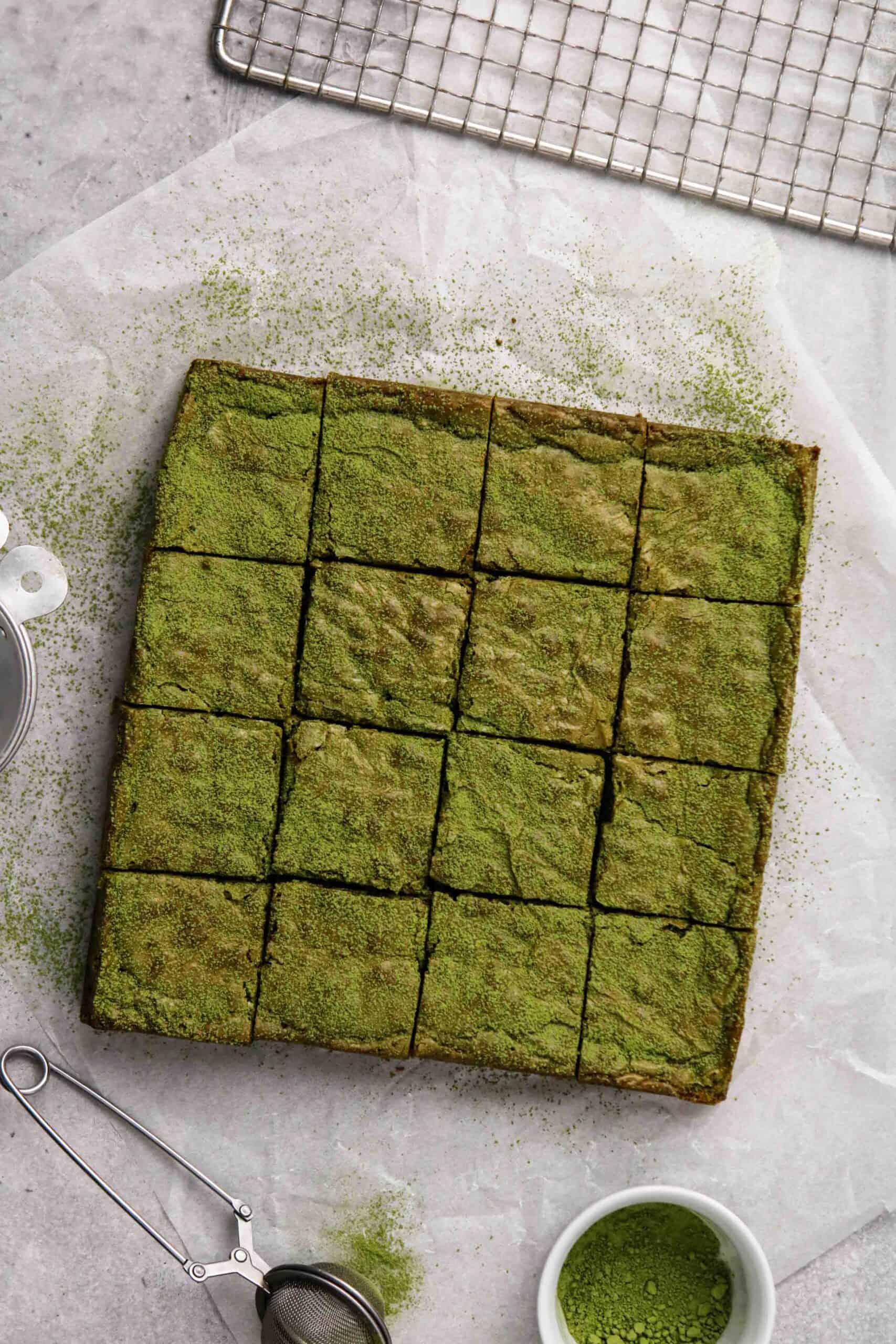 The Best Matcha Brownies ever! - Lifestyle of a Foodie