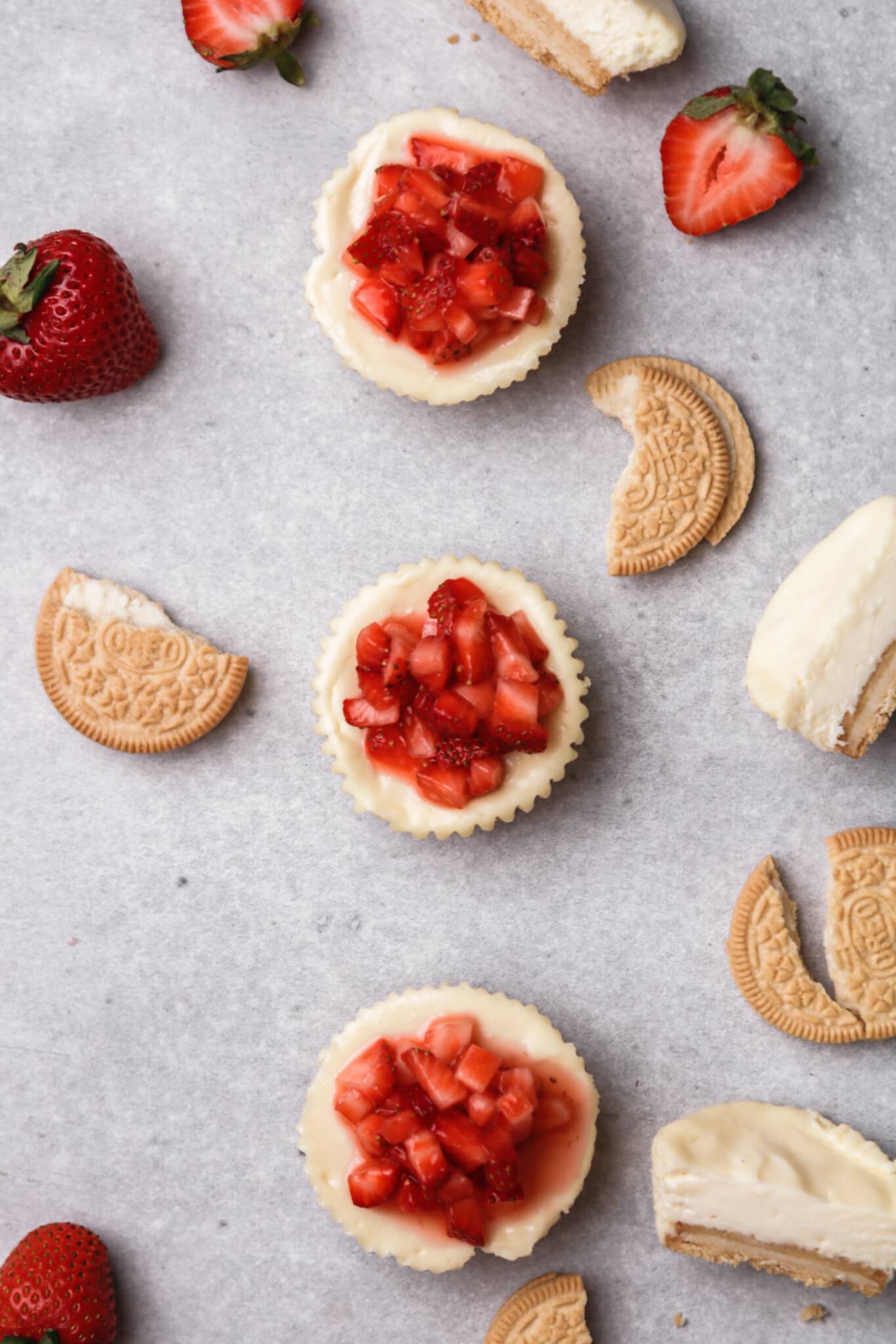 Small batch mini cheesecakes with oreo crust - Lifestyle of a Foodie