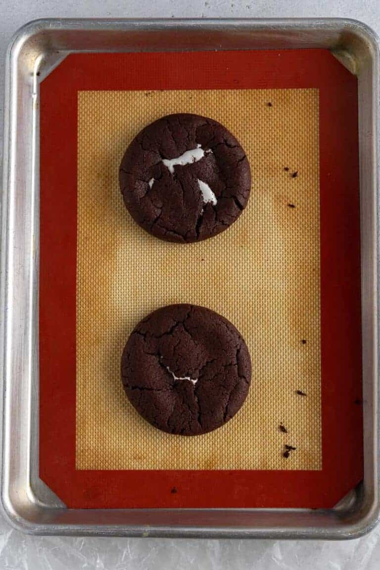 Crumbl Chocolate Mallow Cupcake Cookies - Lifestyle of a Foodie