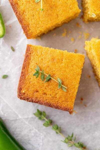 Easy Small batch Cornbread in a Loaf Pan - Lifestyle of a Foodie