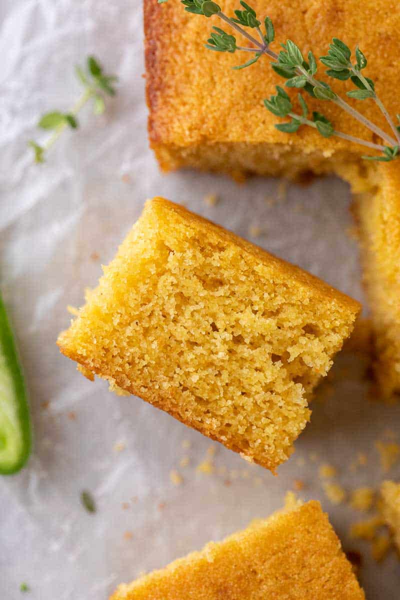 Easy Small batch Cornbread in a Loaf Pan - Lifestyle of a Foodie