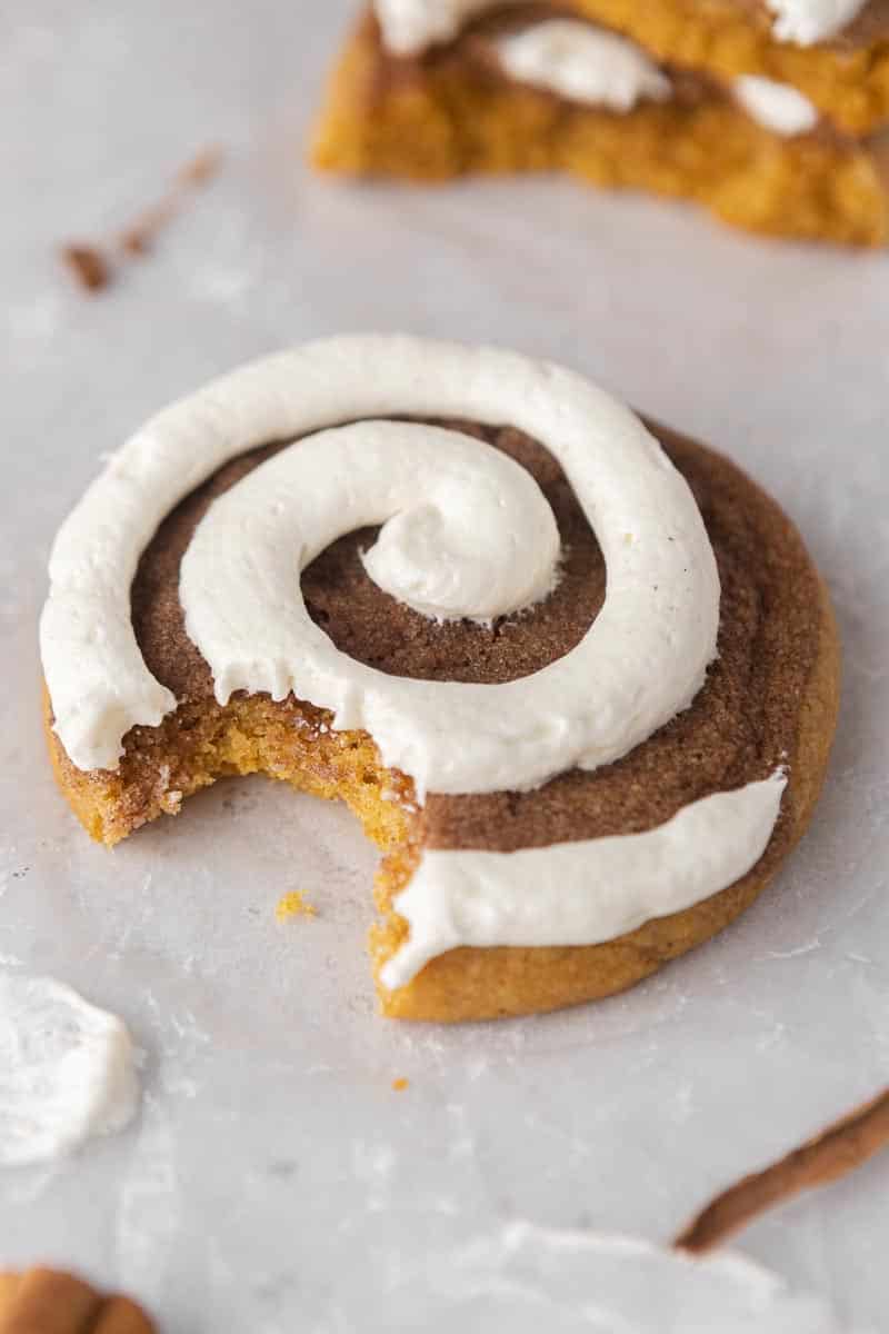 Chewy Crumbl Pumpkin Roll Cookies - Lifestyle of a Foodie