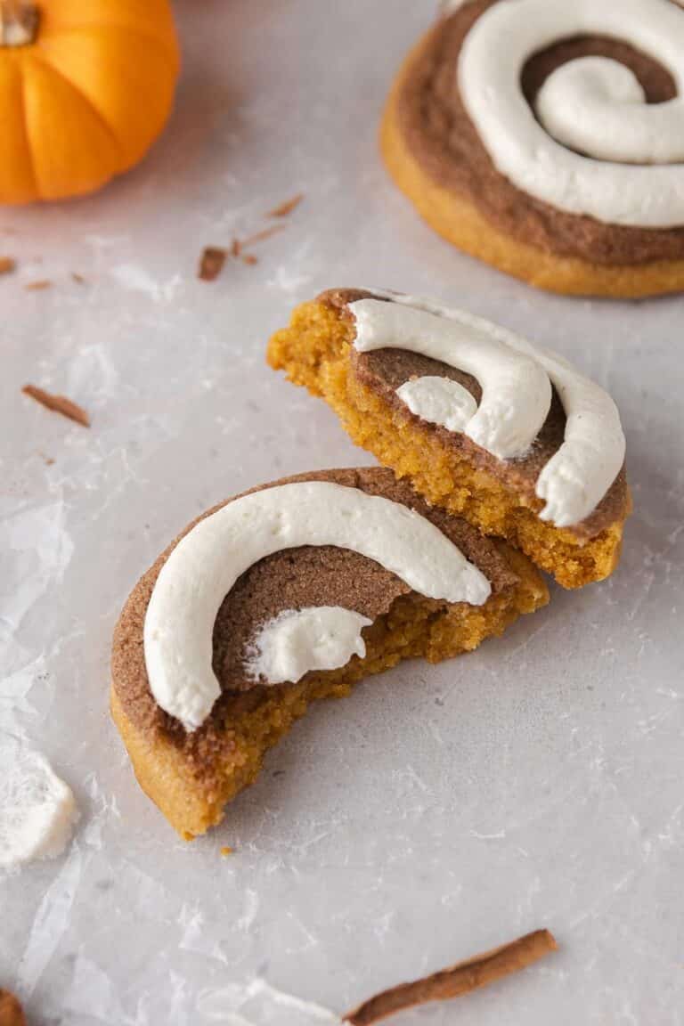 Chewy Crumbl Pumpkin Roll Cookies - Lifestyle of a Foodie