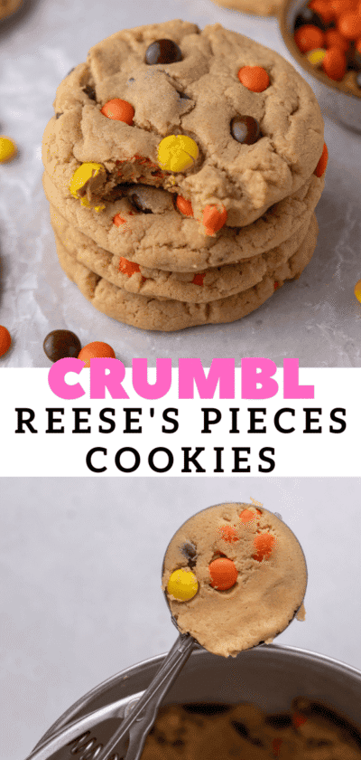 Crumbl peanut butter Reese's pieces cookies - Lifestyle of a Foodie