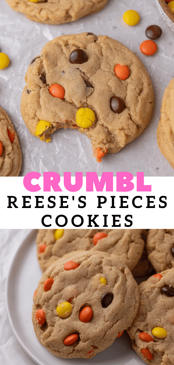 Crumbl peanut butter Reese's pieces cookies - Lifestyle of a Foodie