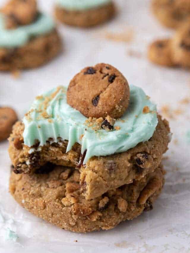 Crumbl blue monster cookies with chips ahoy - Lifestyle of a Foodie