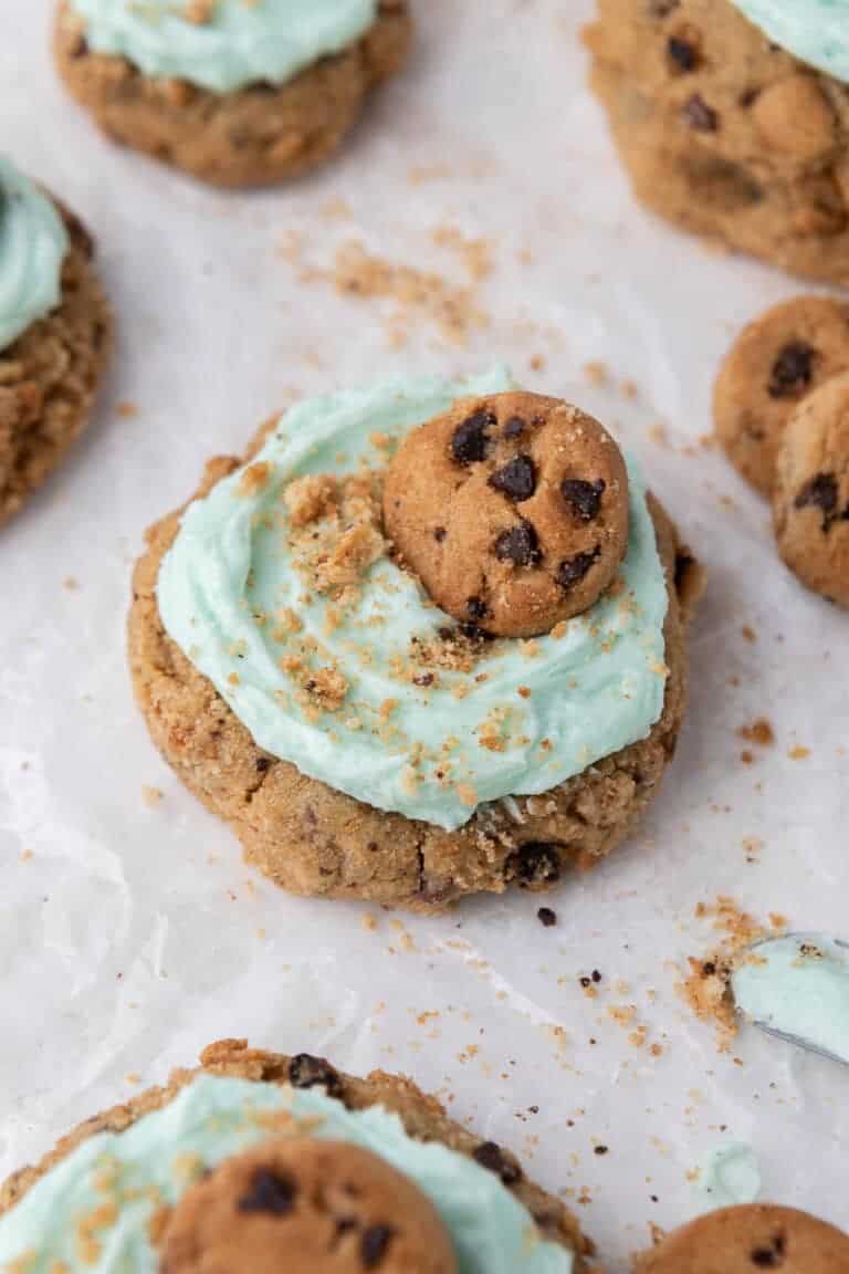 Crumbl blue monster cookies with chips ahoy - Lifestyle of a Foodie