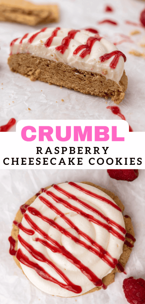 The best Crumbl Raspberry Cheesecake Cookies EVER! - Lifestyle of a Foodie