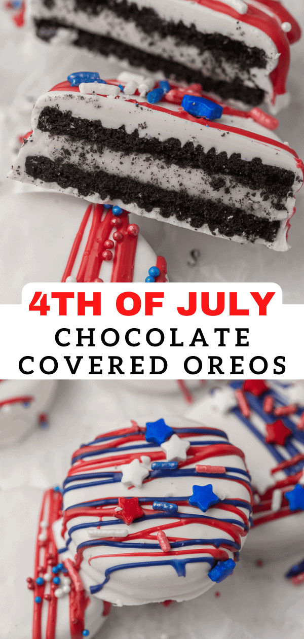 4th of July Oreos Dipped in White Chocolate - Lifestyle of a Foodie