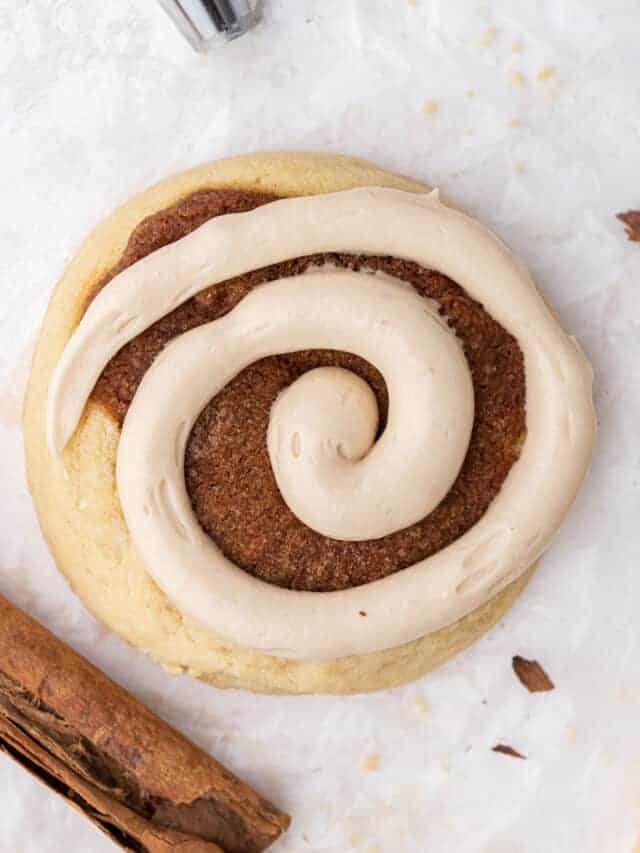 Easy Crumbl Maple Cinnamon Roll Cookies - Lifestyle of a Foodie
