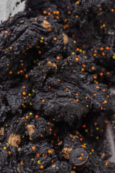 Spooky Black Halloween Monster Cookies - Lifestyle of a Foodie