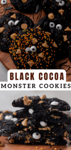 Spooky Black Halloween Monster Cookies - Lifestyle of a Foodie