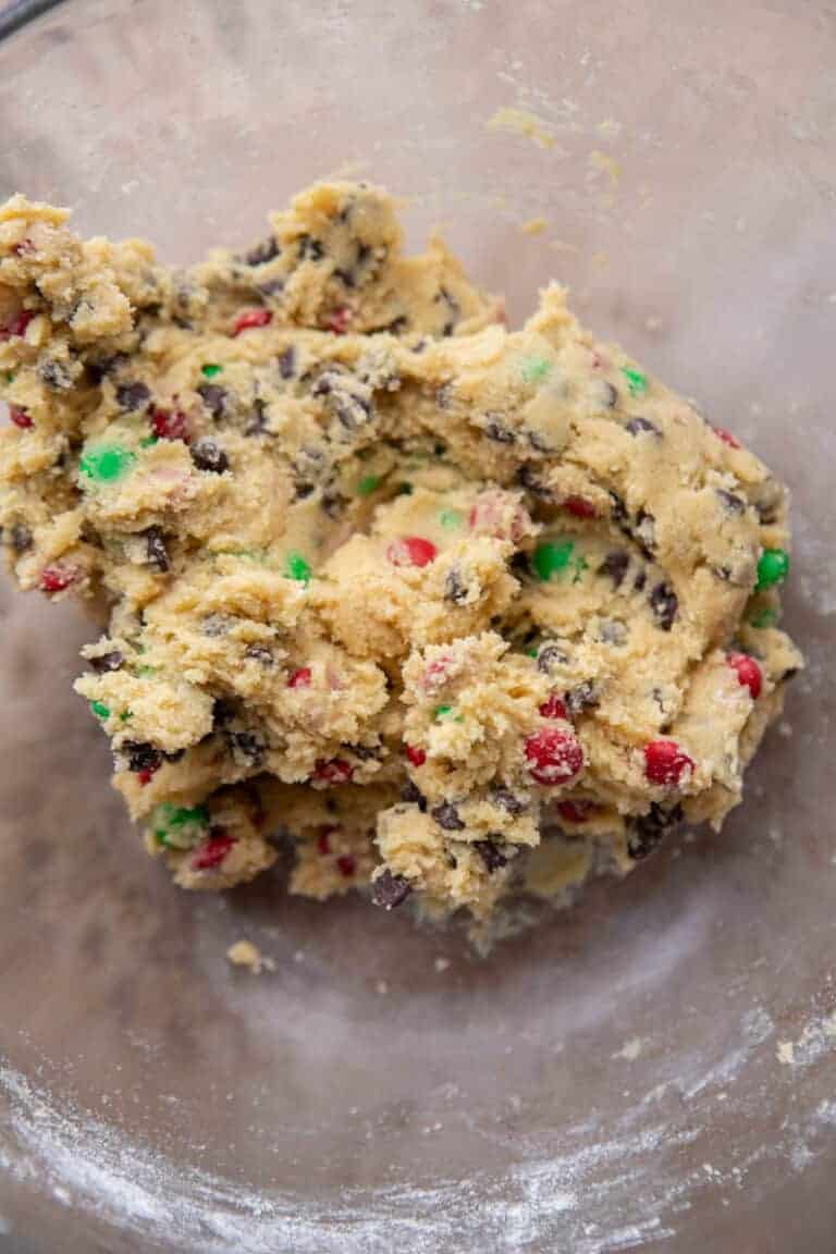 The Best Christmas M&m's Chocolate Chip Cookies - Lifestyle of a Foodie