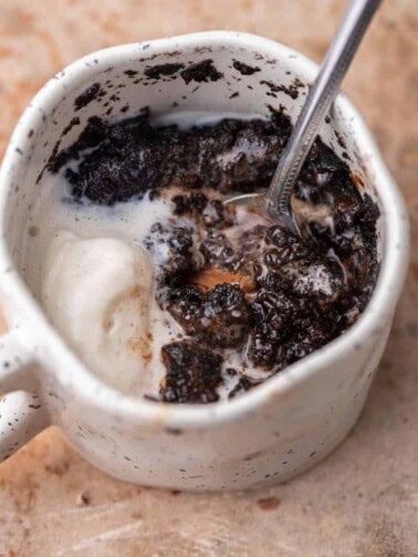 Easy Molten Tiktok Oreo mug cake - Lifestyle of a Foodie