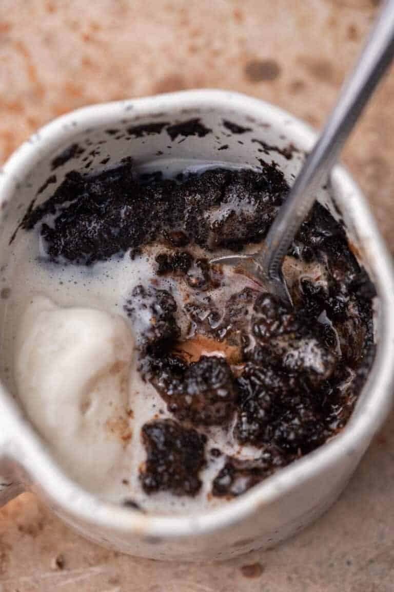 Easy Molten Tiktok Oreo mug cake - Lifestyle of a Foodie