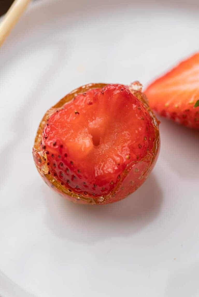 Easy Tanghulu Recipe (Candied Fruit with Crunchy Sugar Shell)