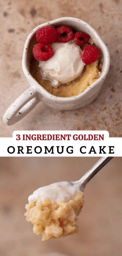 3 ingredient Molten Golden Oreo Mug Cake - Lifestyle of a Foodie