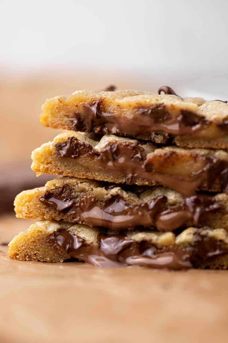 Easy Chocolate Stuffed Chocolate Chip Cookies - Lifestyle of a Foodie