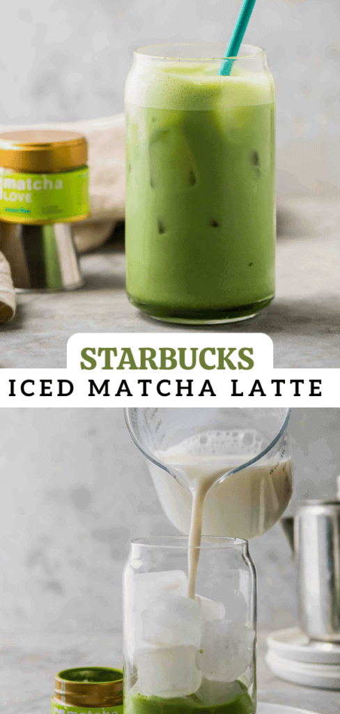 Easy Starbucks Iced Green Tea Matcha Latte - Lifestyle of a Foodie