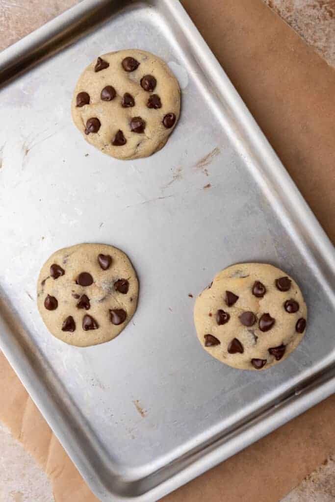 Cheesecake stuffed chocolate chip cookies - Lifestyle of a Foodie