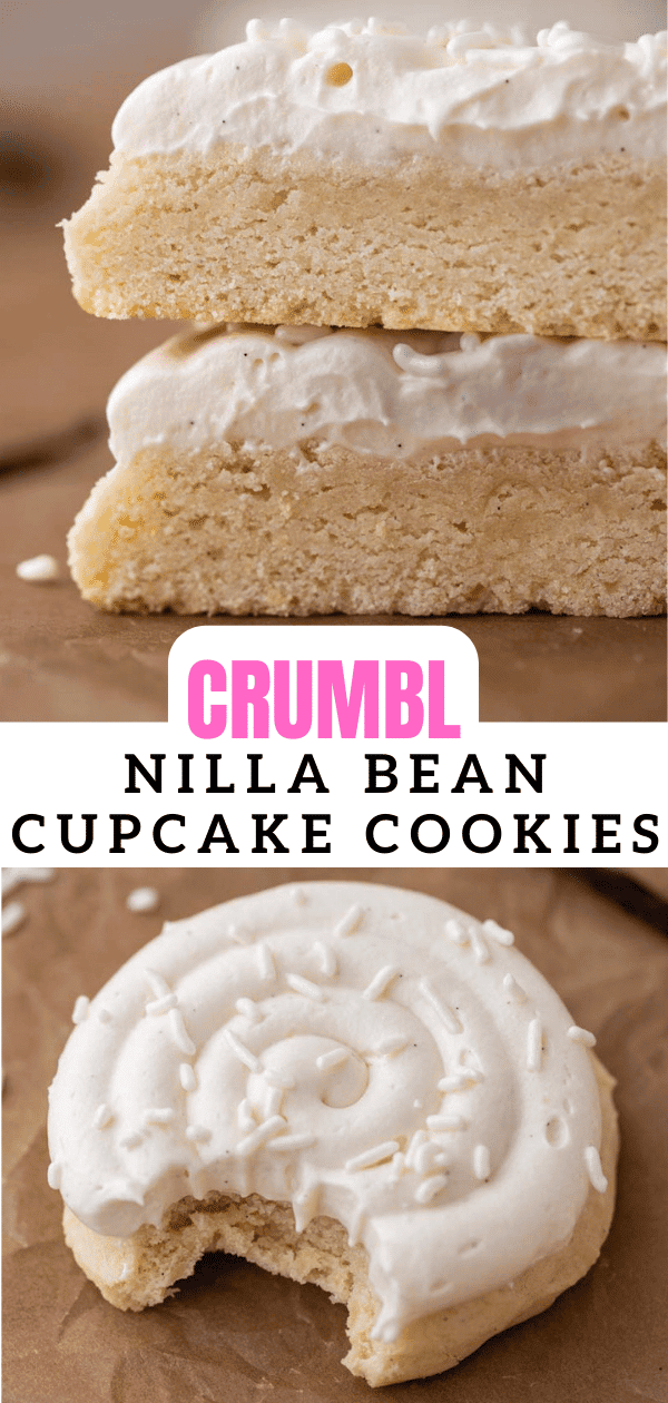Crumbl Nilla bean Cupcake cookies - Lifestyle of a Foodie