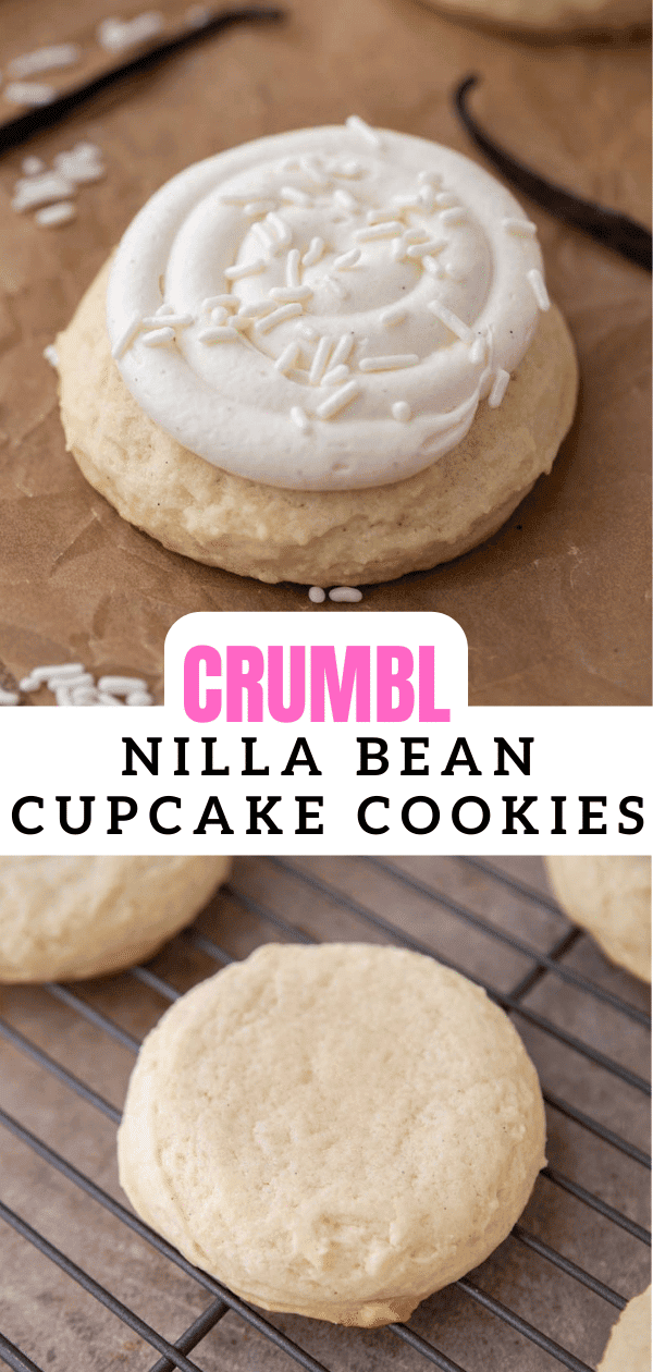 Crumbl Nilla bean Cupcake cookies - Lifestyle of a Foodie